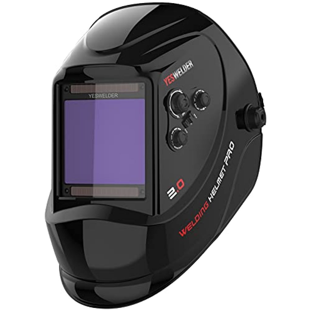 YESWELDER Auto Darkening Welding Helmet with True Color Solar Power ...